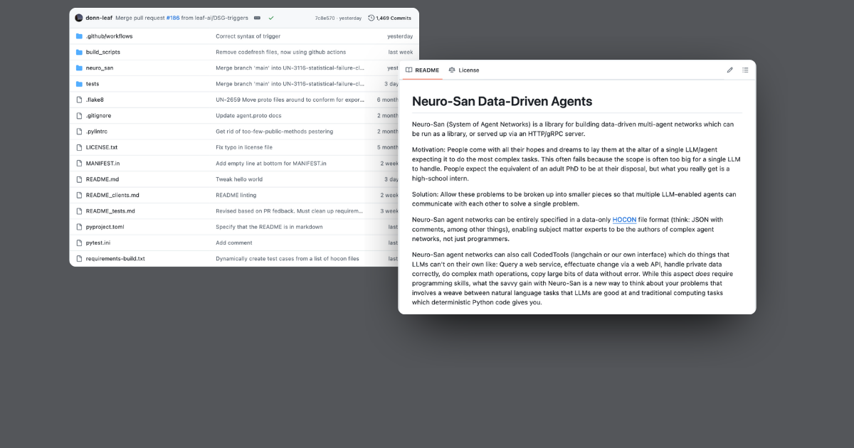 Neuro AI system of agent networks (Neuro SAN)